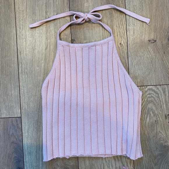 Brandy Melville | Tops | Brand New Pink Halter Top | Poshmark